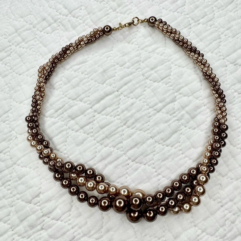 Rmn | Jewelry | Vintage Rmn Triple Torsade Faux Pearl Necklace 6 | Poshmark